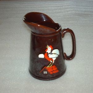 Kitchen | Vintage Set Of Brown Glazed Rooster Pitchers | Poshmark